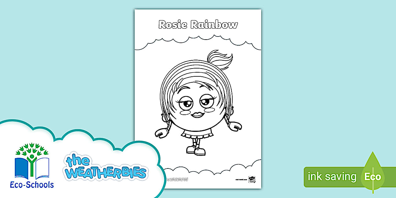 FREE! - The Weatherbies Rosie Rainbow Colouring Page