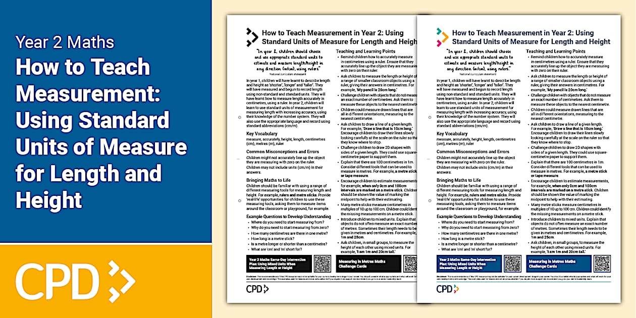 How to Teach Measurement in Year 2: Using Standard Units of Measure for ...