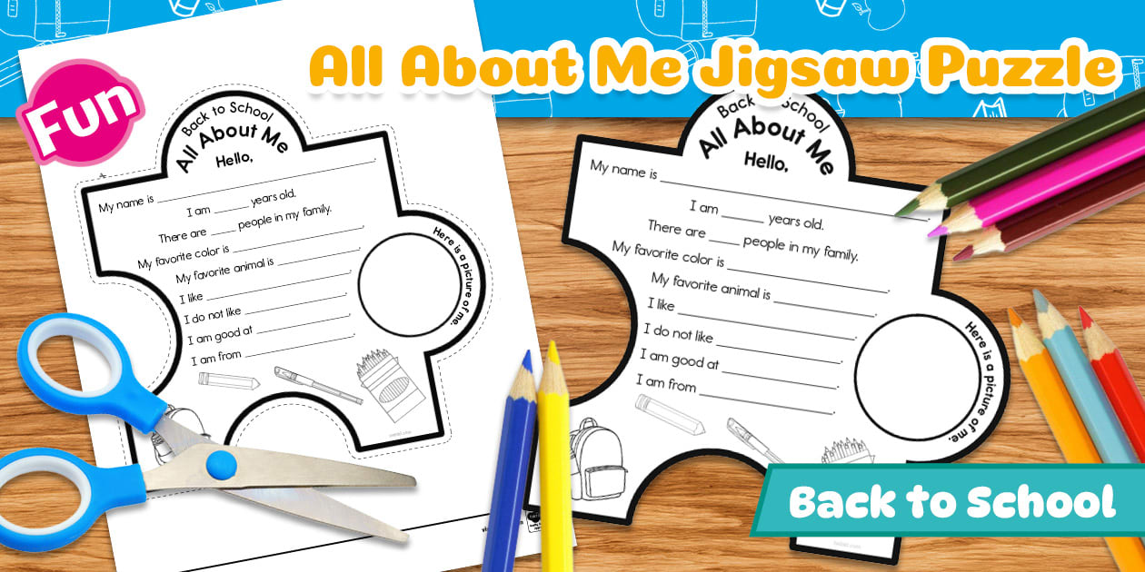 Back-to-School All About Me Jigsaw Puzzle (teacher made)
