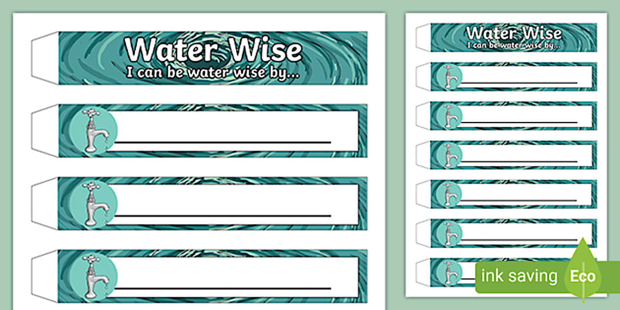 TAS Water Wise Paper Chain (teacher made) - Twinkl