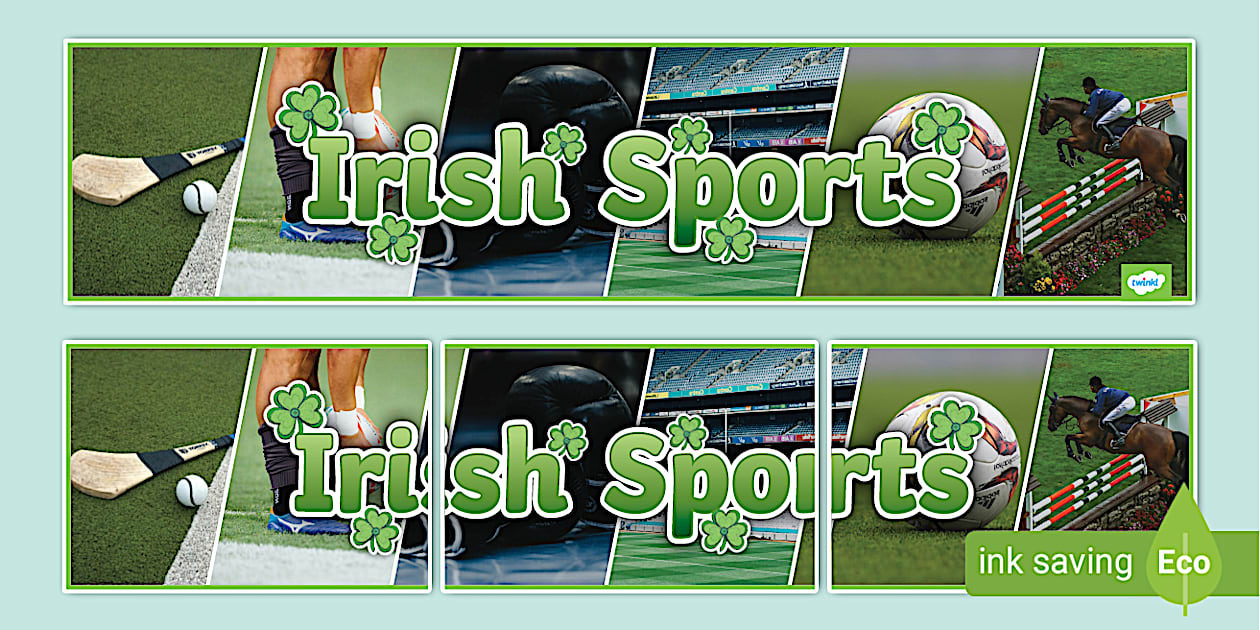 Irish Sports Photo Display Banner (teacher made) - Twinkl