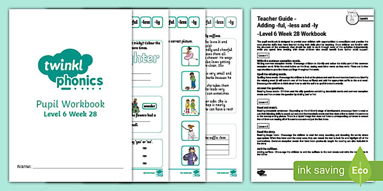 Level 6 Week 28 Phonics Workbook (teacher made) - Twinkl