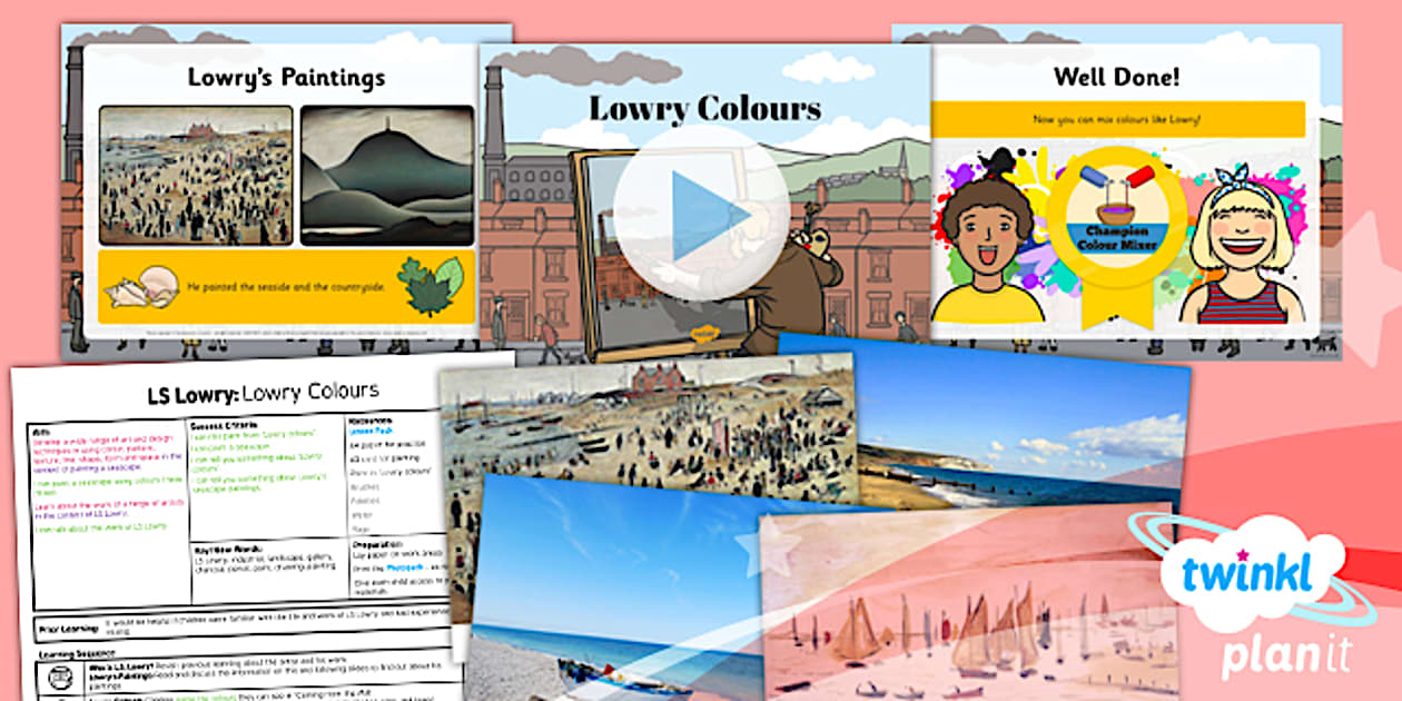 Art: LS Lowry: Lowry Colours KS1 Lesson Pack 2 - Twinkl