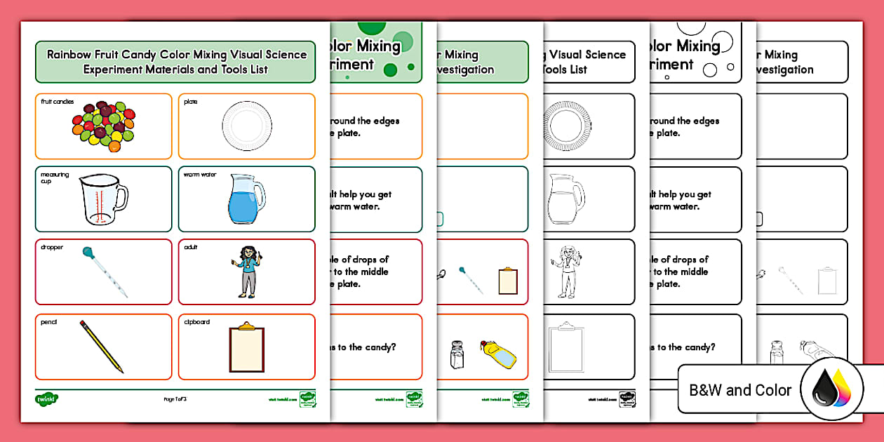 Fruit Candy Rainbow Color Mixing Visual Science Experiment for Special