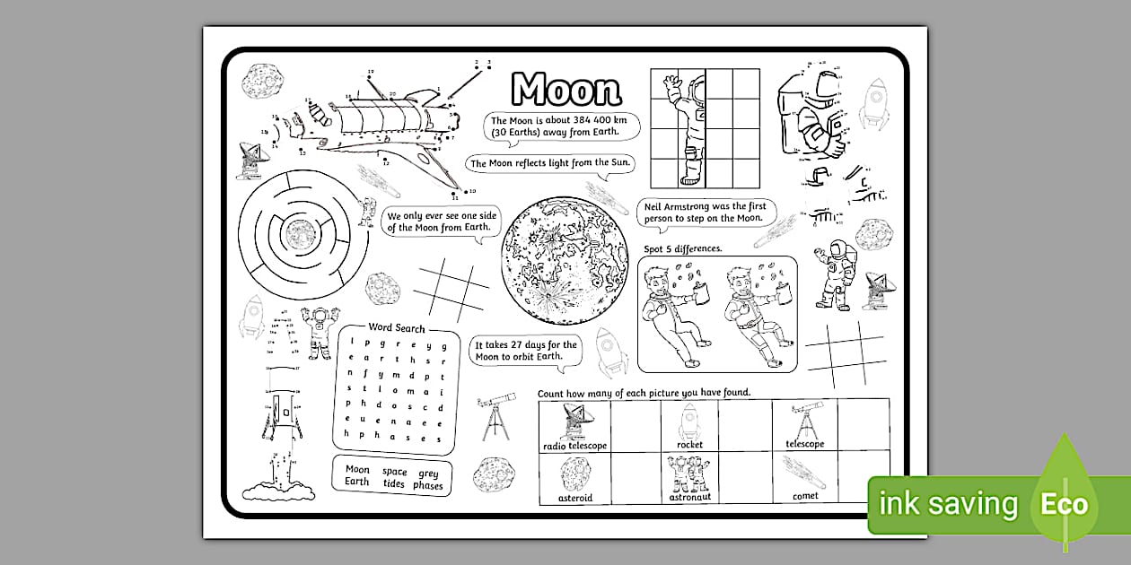 Moon Activity Mat (teacher made) - Twinkl