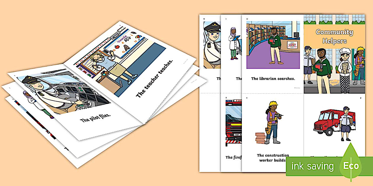 Community Helpers Booklet for Emergent Readers - Twinkl