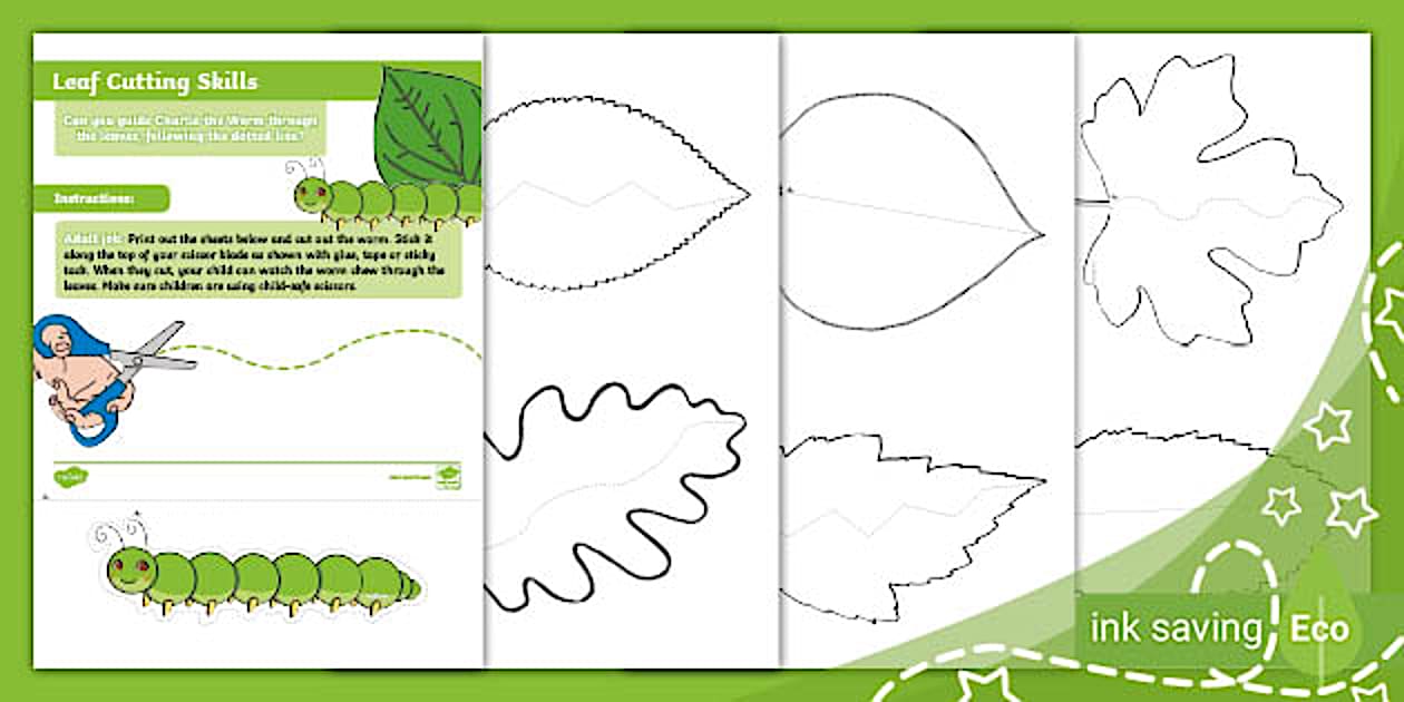 Leaf Cutting Activity | Parents Scissor Skills Support
