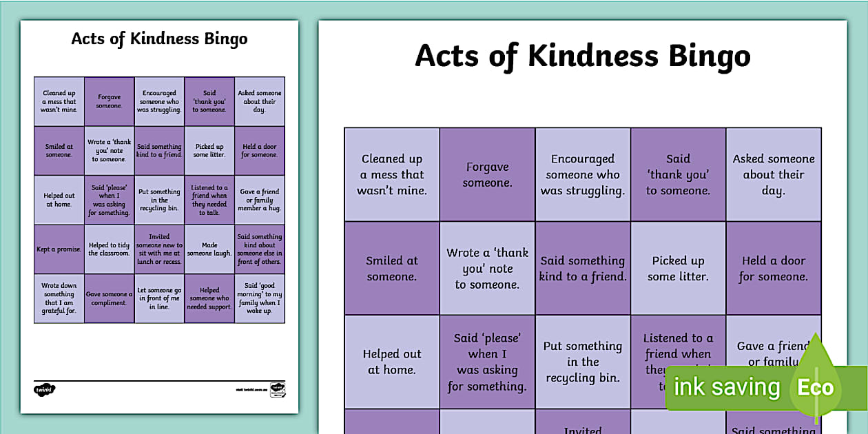 Acts of Kindness Bingo | World Kindness Day | Twinkl