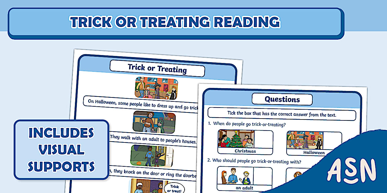 Trick or Treating Reading Comprehension with Visual Supports