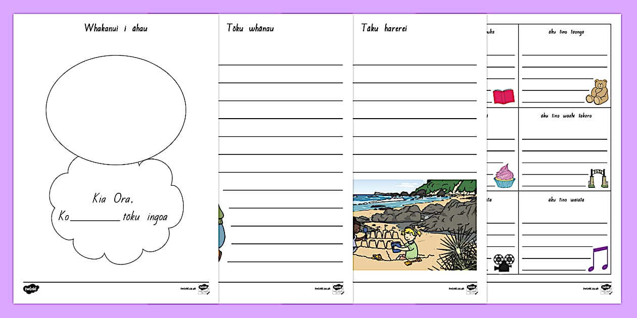 ECE Portfolio Te Reo Māori Worksheet / Worksheets - Twinkl