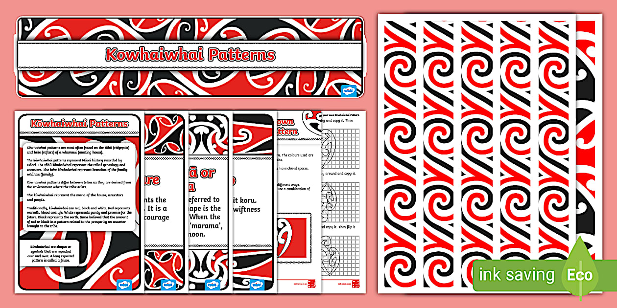 kōwhaiwhai Patterns Lesson Pack - Years 0-2 - Twinkl NZ