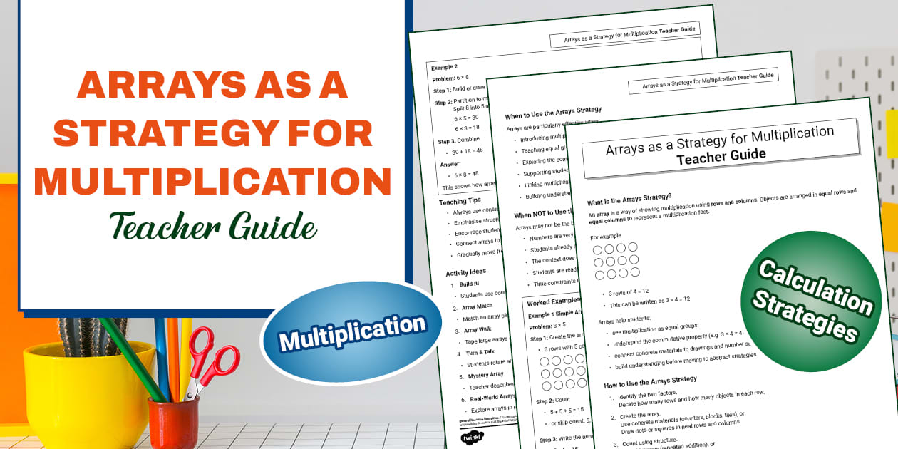 Arrays as a Strategy for Multiplication Teacher Guide