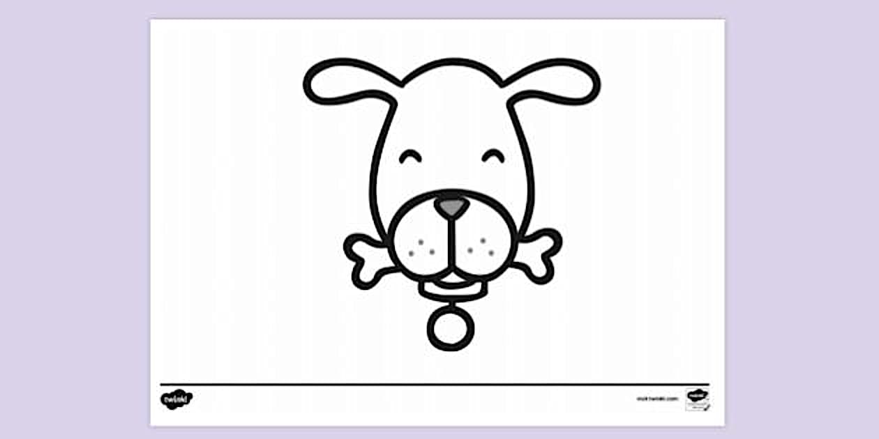 Dog | Colouring Sheets - Twinkl