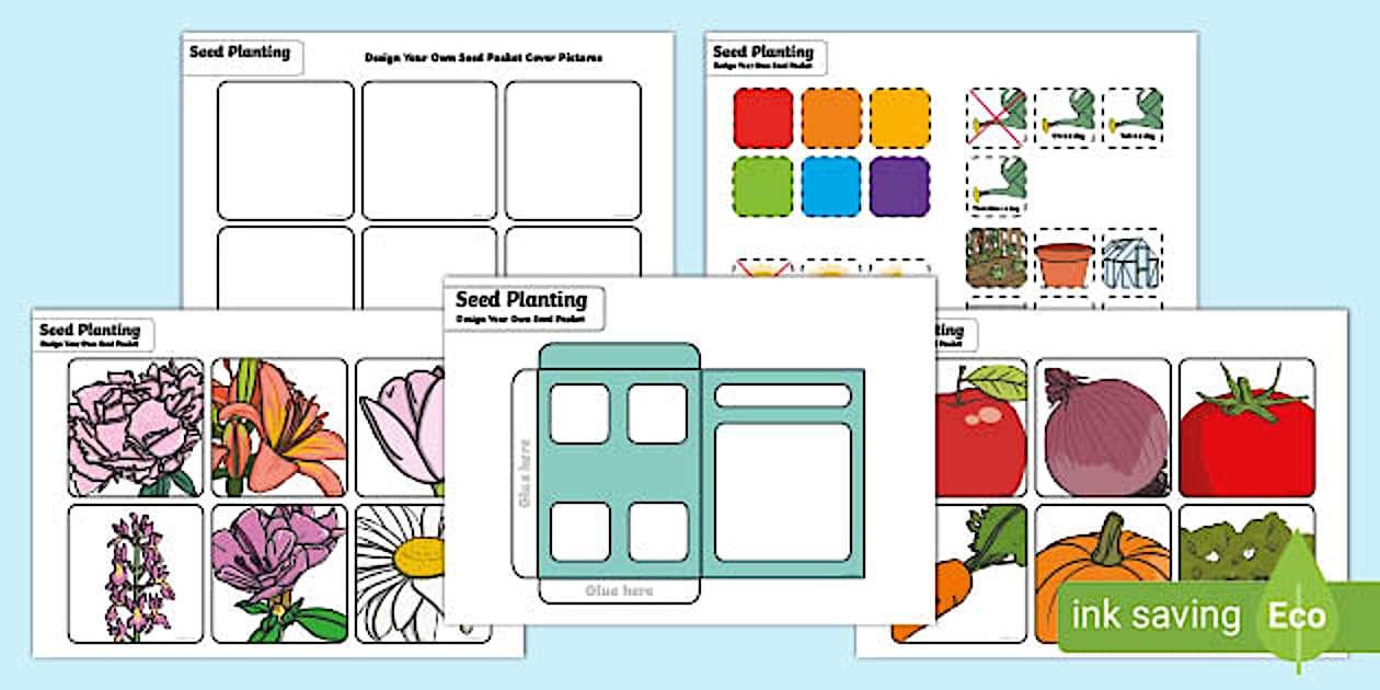 Black and White Seed Planting Sheets (Lehrer gemacht)