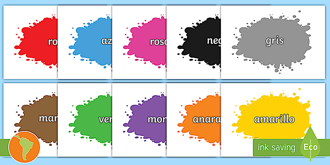 Pósters de exposición: Los colores (professor feito)