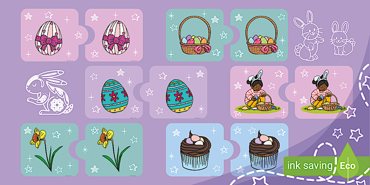 Easter Matching Puzzle Game (teacher made) - Twinkl
