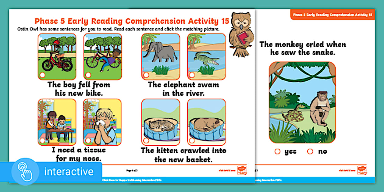 Interactive PDF: Phase 5 Reading Comprehension Activity 15