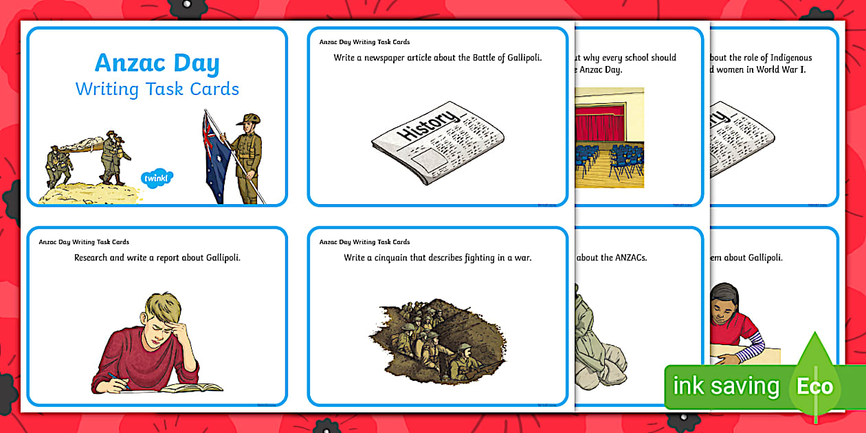 Comparing Anzac Day and Remembrance Day Challenge Cards