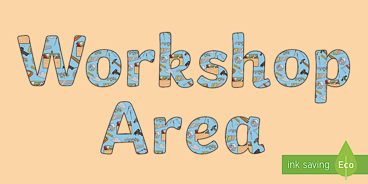 Cursive Workshop Area Display Lettering (teacher made)