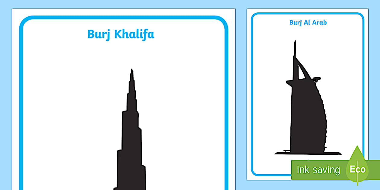UAE Skyline Template (teacher made) - Twinkl
