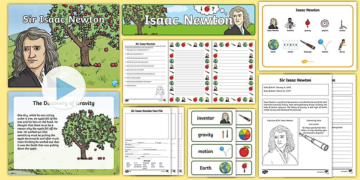Sir Isaac Newton F-2 Activity Pack (teacher made) - Twinkl