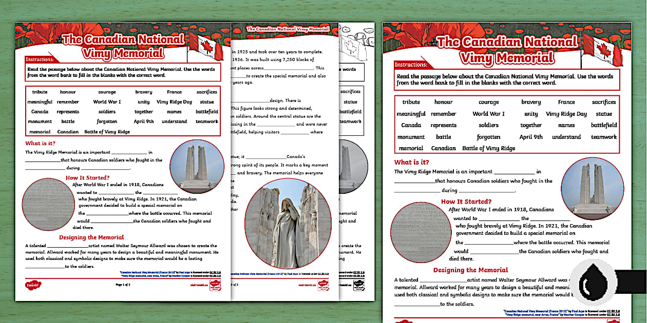 Canadian National Memorial Vimy Ridge | Grades 4–6