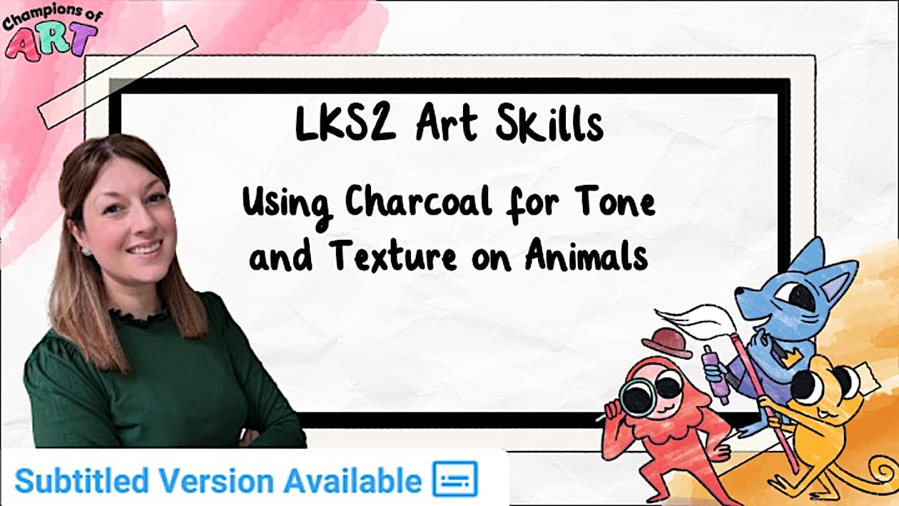 Using Charcoal for Tone and Texture on Animals - Art Concept Video