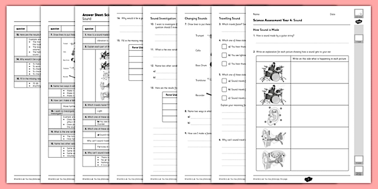 Year 4 Sound: Assessment - End of Unit | KS2 Science