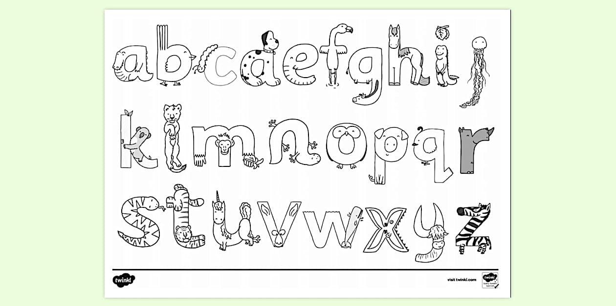 A to Z Alphabet Colouring Page | Colouring Sheets - Twinkl