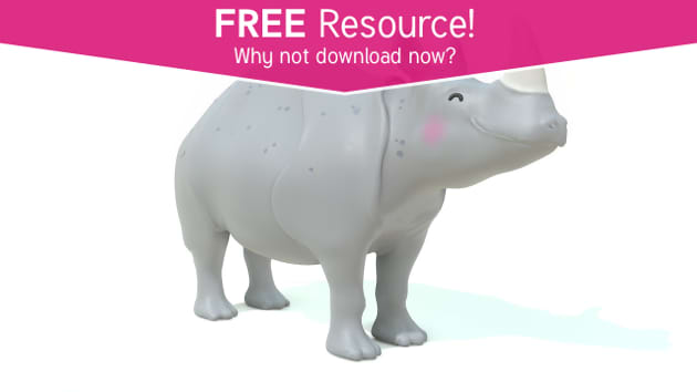 Ronald the Rhino Augmented Reality (AR) Quick Look Model Educational ...