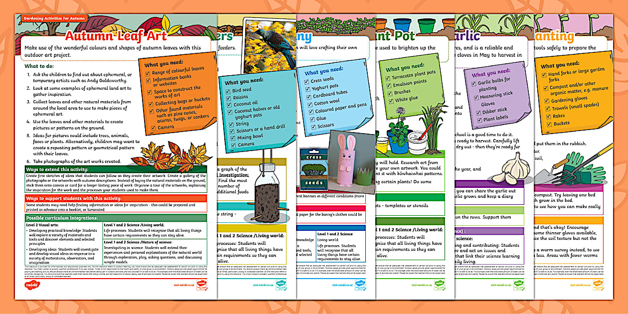 Autumn Gardening Activity Pack (teacher made) - Twinkl