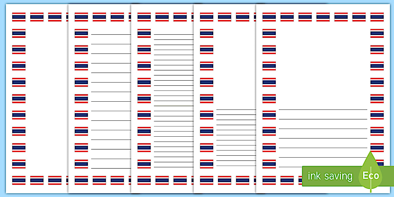 Thailand Flag Page Border Pack (teacher made) - Twinkl