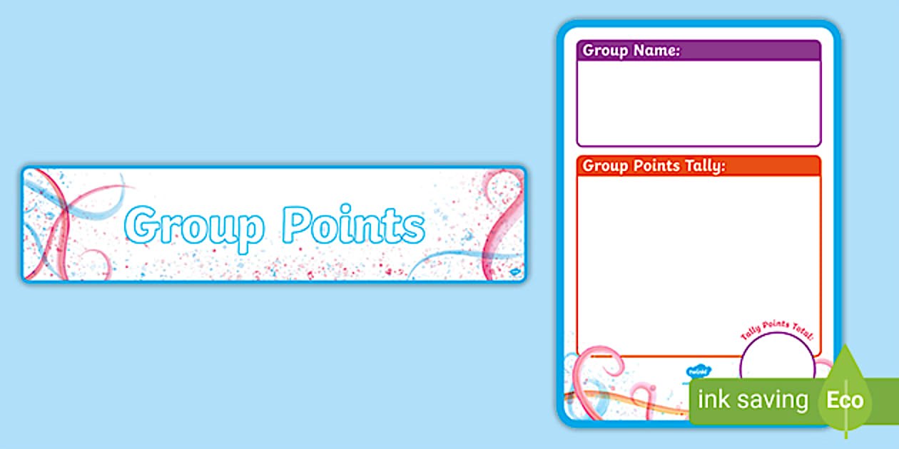 Watercolours Group Points (Teacher-Made) - Twinkl
