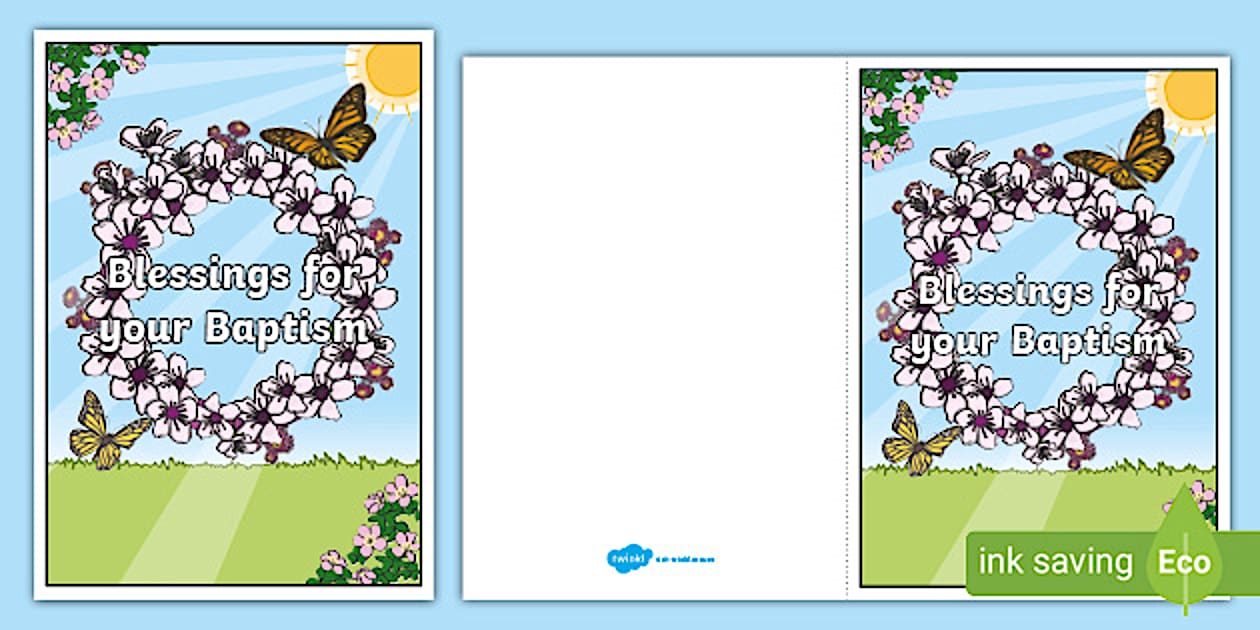 Baptism Card Lower Primary Religious Education - Twinkl