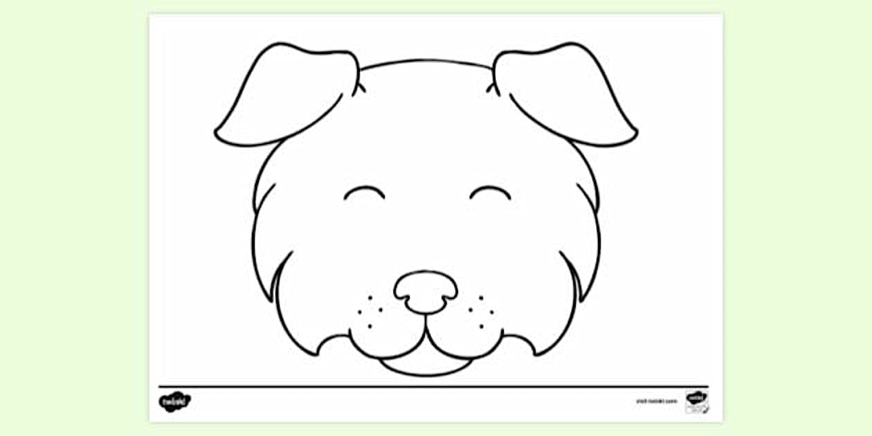 Sheepdog Role Play Mask Colouring | Colouring Sheet - Twinkl