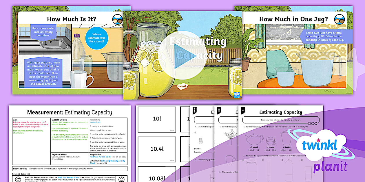 Year 5 Estimating Volume and Capacity Lesson 1 - Twinkl