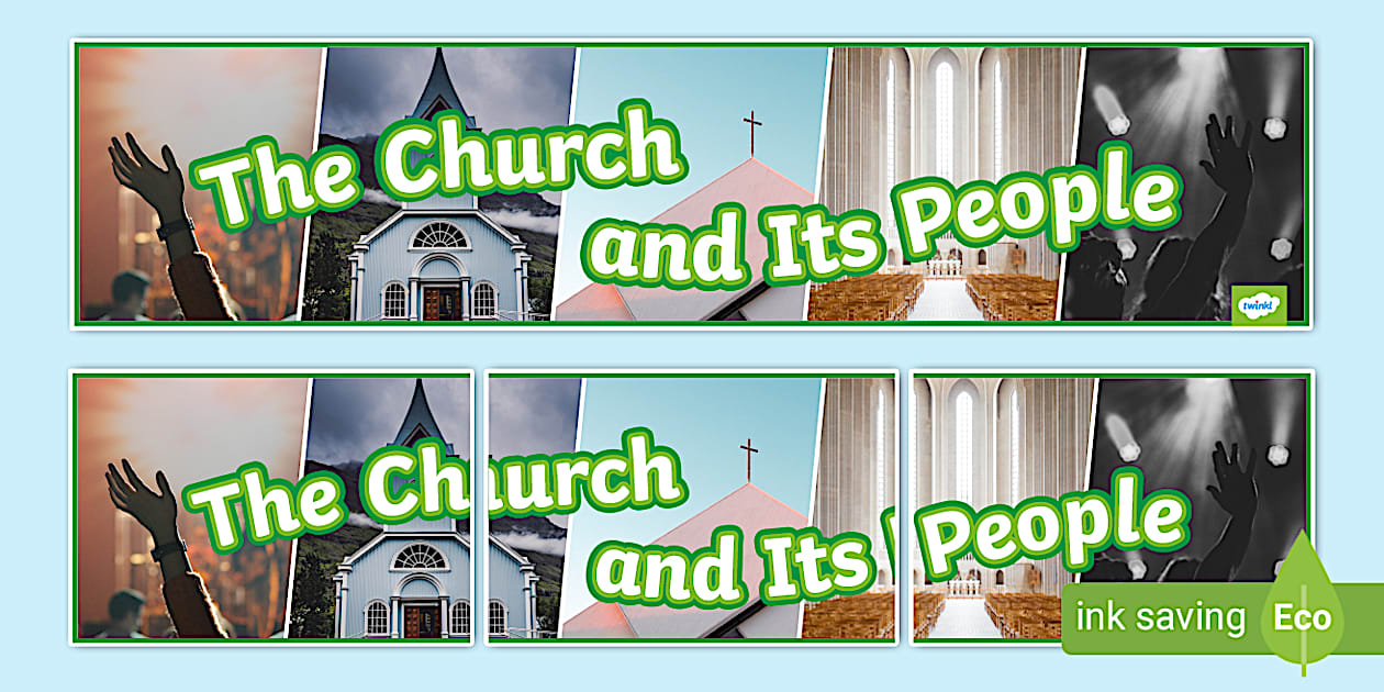 The Church and Its People Photo Display Banner - Twinkl
