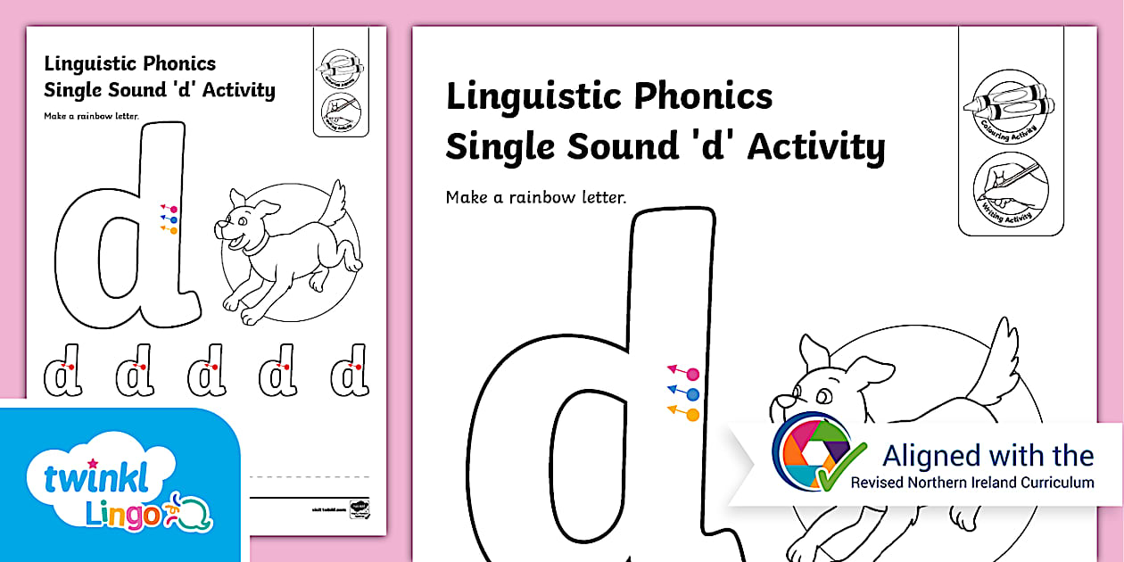 Linguistic Phonics Single Sound 'd' Activity Sheet