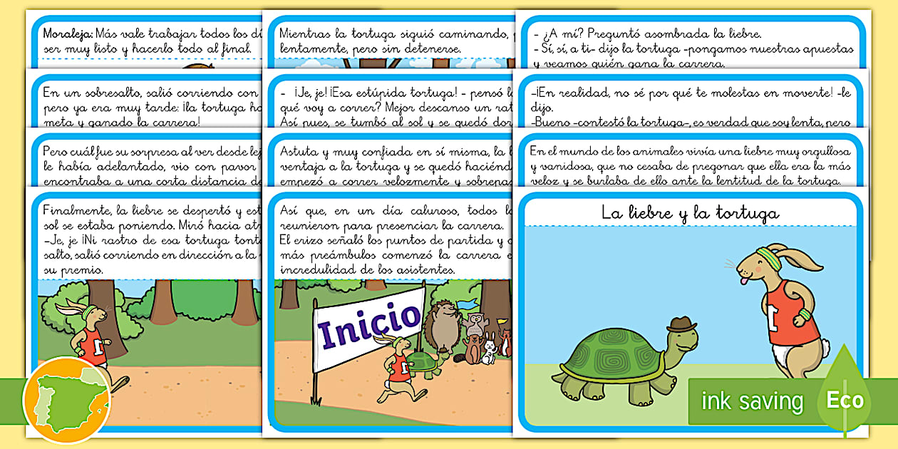 Cuento: La liebre y la tortuga - Twinkl