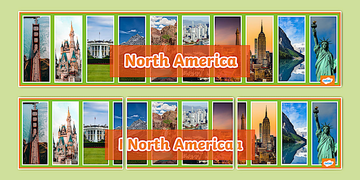 KS2 North America Photo Display Banner (Teacher-Made)