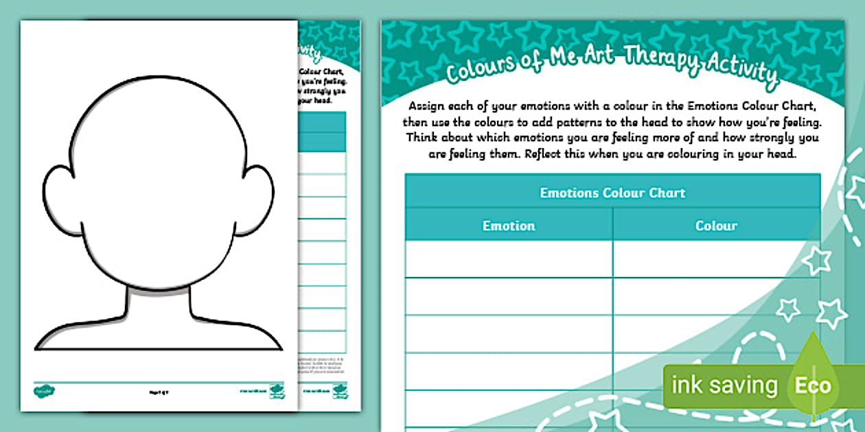 Colours of Me Art Therapy Activity (teacher made) - Twinkl