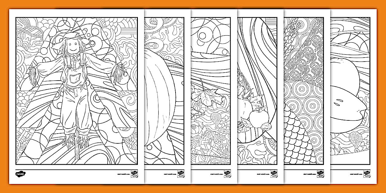Mindfulness Fall Coloring Sheets PDF Pack | Twinkl USA