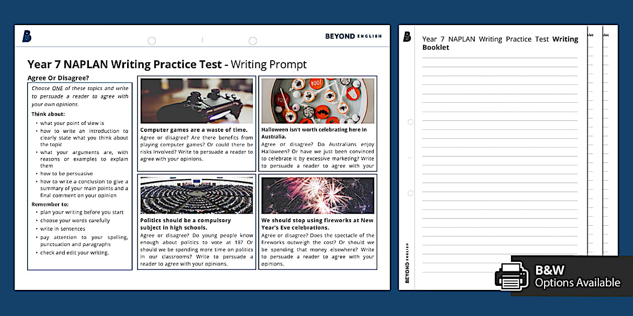 Year 7 NAPLAN Writing Practice Test | Twinkl Beyond - Twinkl