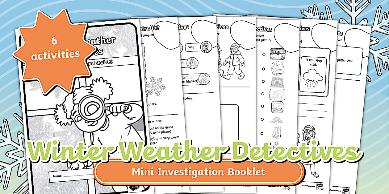 Winter Weather Detectives Mini Investigation Booklet