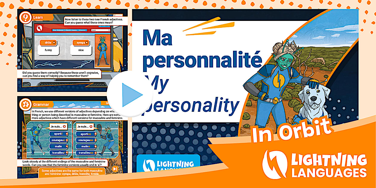 👉 Lightning Languages French Describing Yourself PowerPoint 1