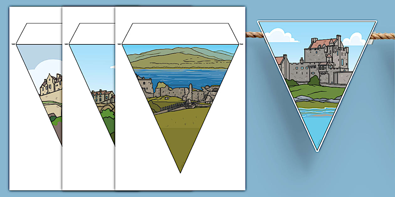 Scottish Castles Display Bunting (teacher made) - Twinkl