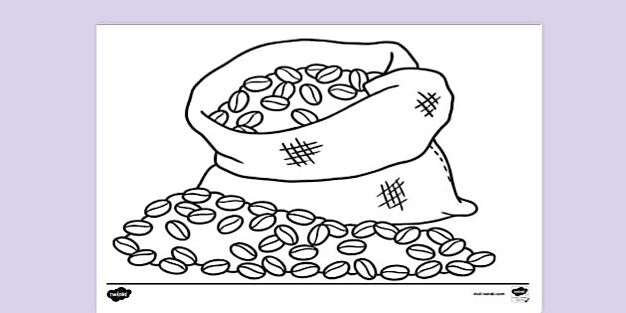 coffee beans | Colouring Sheets (teacher made) - Twinkl