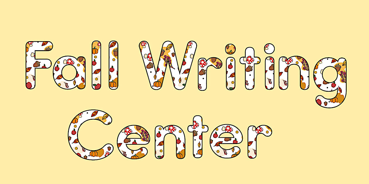 Fall Writing Center Bulletin Board Lettering (Teacher-Made)