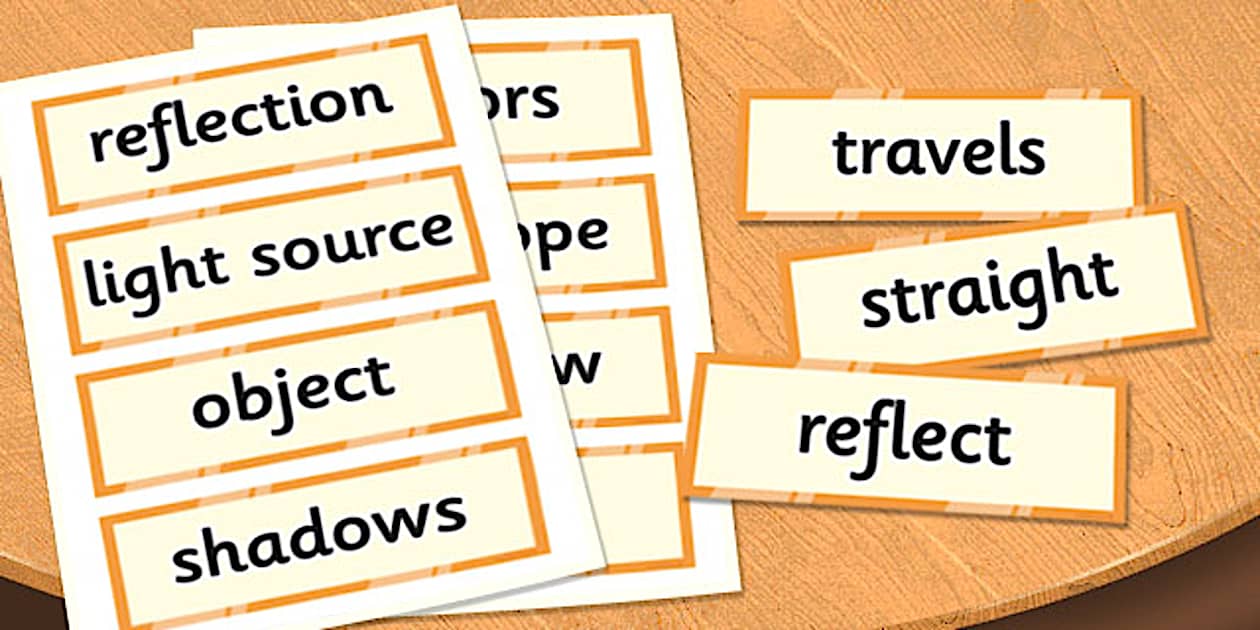 Editable Year 6 Light Scientific Vocabulary Cards - Twinkl