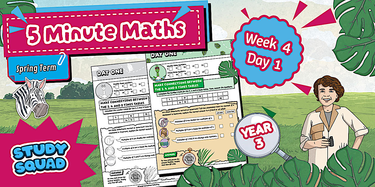 👉 Study Squad 5 Minute Maths - Year 3 Spring - Week 4 Day 1